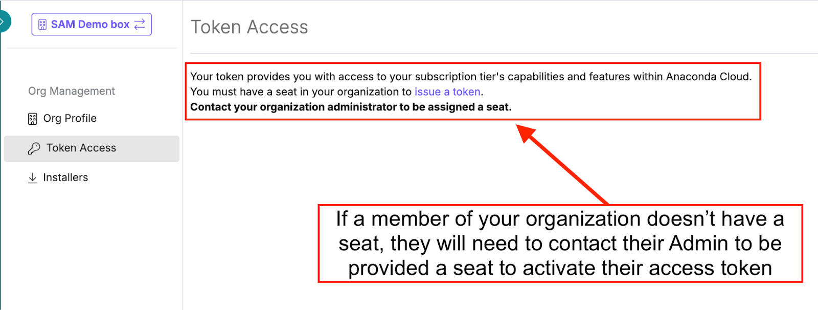 How to create Token for end users (Admin) – See https://anaconda.com ...